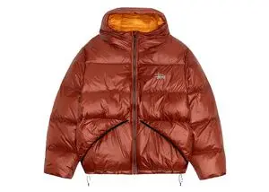 StÜssy Down Micro Ripstop Parka - Brick