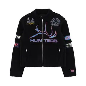SP5DER Sherpa Moto Jacket - Black