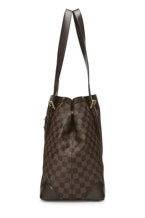 LOUIS VUITTON Damier Ebene Hampstead Tote - Brown