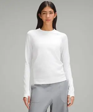 Lululemon Rest Less Pullover - Colour Rib White/white