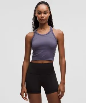 Lululemon Swiftly Tech Cropped Racerback Tank Top 2.0 Nightfall/nightfall