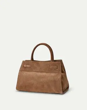 Veronica Beard Dash Suede Bag - Bark