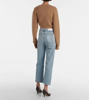 RE/DONE 70s Stove Pipe High-rise Straight Jeans In Undertow