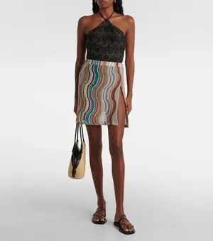 Missoni Printed Lamé Miniskirt