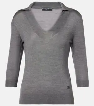 Dolce & Gabbana Silk Polo Sweater