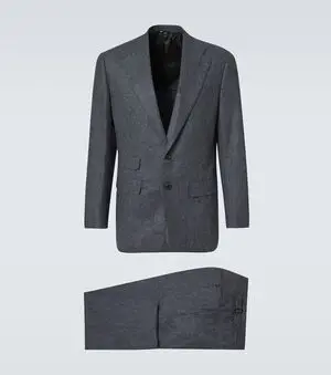 Thom Sweeney Wool Flannel Suit - Grey