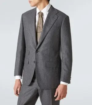 Thom Sweeney Wool Flannel Suit - Grey