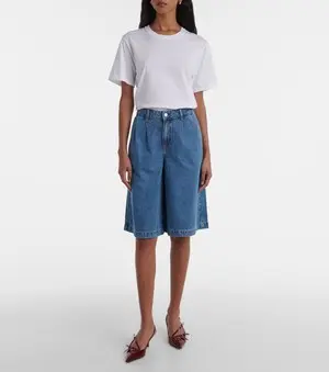 Ag Gran Canaria High-rise Wide-leg Shorts