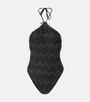 Missoni Lamé One Piece Swimsuit - Black