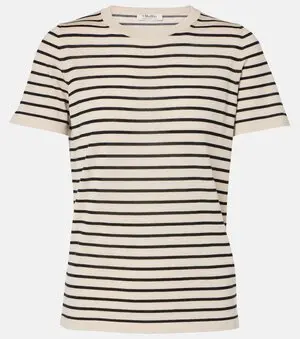 Max Mara Striped Wool T-shirt - Beige