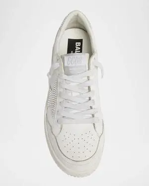 GOLDEN GOOSE Ball Star Crystal Leather Low-top Sneakers