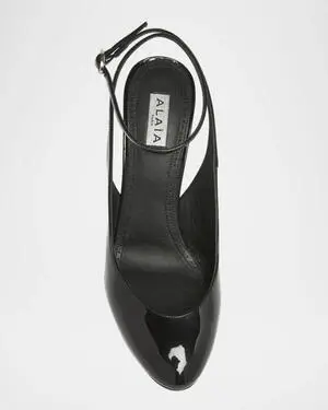 Alaïa Patent Leather Slingback Pumps