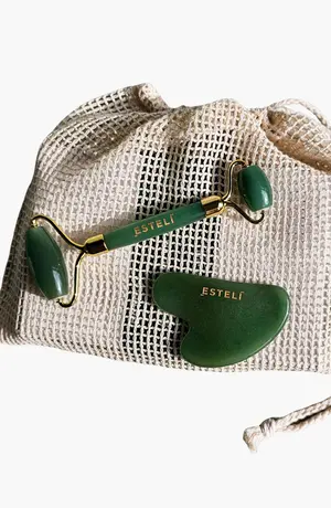ESTELI Aventurine Roller And Gua Sha Set