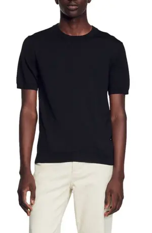 Sandro Knitted T-shirt - Black