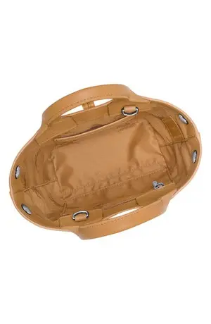 Longchamp Le Roseau Leather Top Handle Bag - Walnut