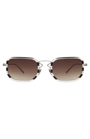 LYNDON EYEWEAR Venetian Sunglasses - Black White / Brown