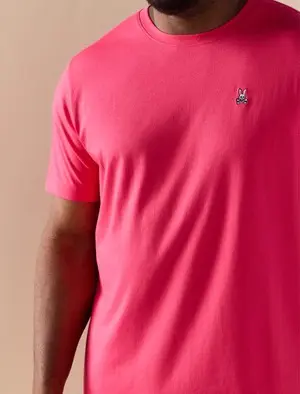 Psycho Bunny Big & Tall Crewneck T-shirt - Pink