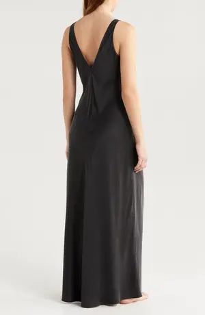 Lunya Washable Silk Nightgown - Immersed Black