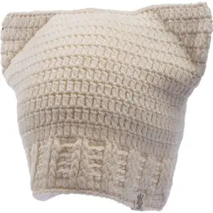 NIRVANNA DESIGNS Wool Ear Hat - White