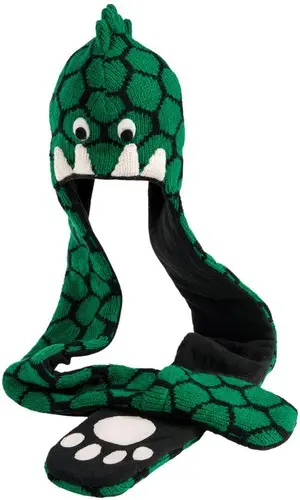 NIRVANNA DESIGNS Dinosaur Hatscarf - Green