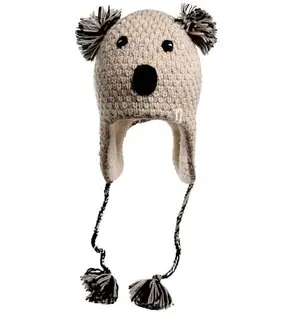 NIRVANNA DESIGNS Crochet Koala Hat - White Combo