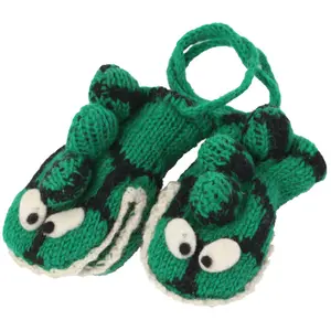 NIRVANNA DESIGNS Dinosaur Mittens - Green