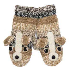NIRVANNA DESIGNS Crochet Chiwawa Mittens - White Combo