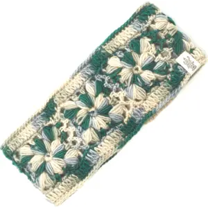 NIRVANNA DESIGNS Flower Crochet Headband - Emerald Multi