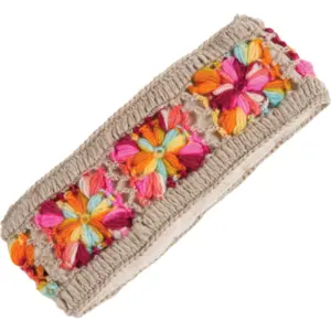 NIRVANNA DESIGNS Flower Crochet Headband - Grey Multi