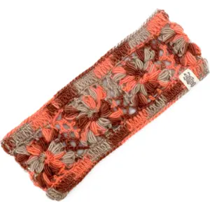 NIRVANNA DESIGNS Flower Crochet Headband - Rust Multi