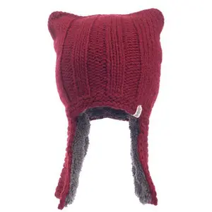 NIRVANNA DESIGNS Nirvana Designs Illyrian Helmet Earflap Hat Burgundy