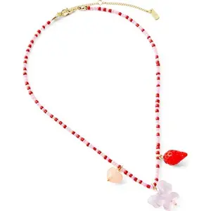RUBI SHOES Beaded Necklace Up Multi Jelly Charm