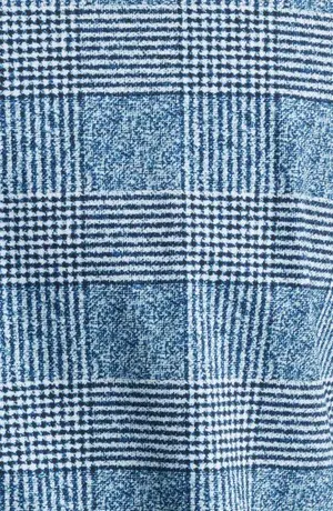 Zanella Downing Glen Plaid Knit Nylon Blend Dress Shirt