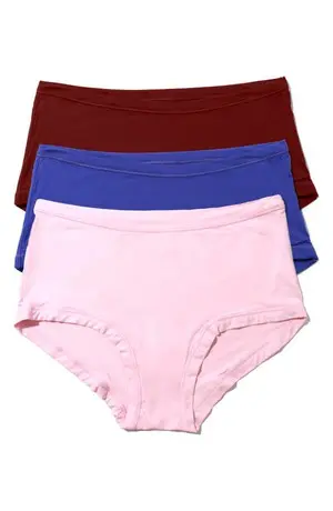 Hanky Panky Yourfit™ Assorted 3-pack Boyshorts - Bliss/blue/mulled Wine