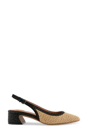 Gentle Souls By Kenneth Cole Slingback Pumps - Natural Raffia