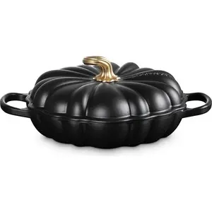 LE CREUSET Enameled Cast Iron Pumpkin Braiser - Licorice