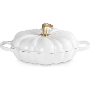 LE CREUSET Enameled Cast Iron Pumpkin Braiser - White