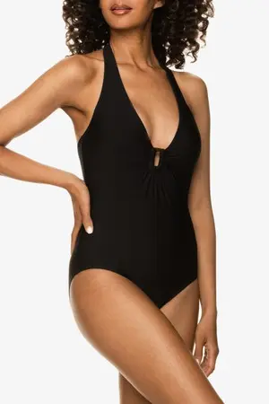 Helen Jon Plunge Tortoise One-piece - Black