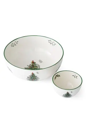 SPODE Christmas Tree Tiered Chip & Dip Set
