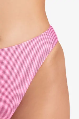 Helen Jon Midi Slimmer Bikini Bottom - Pink Gingham
