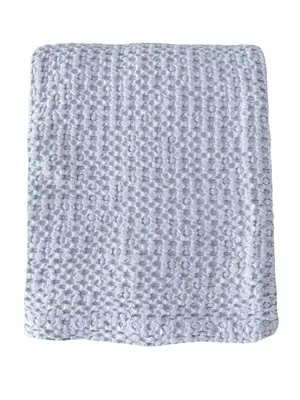 Anaya Stonewashed Cotton Waffle Bed Blanket Powder Blue