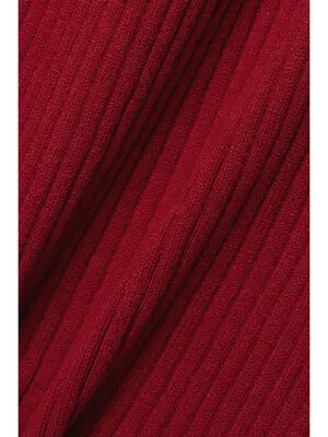 COURREGES Reedition Appliquéd Ribbed-knit Tank - Red