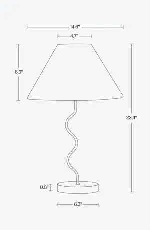 BRIGHTECH Squiggle 22" Led Table Lamp With Twisting Base And Ivory Empire Shade - Antique Brass