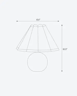 BRIGHTECH Blair 10" Led Midcentury Table Lamp With Black Marble Base
