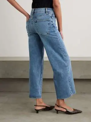FRAME Le Pixie Slim Palazzo High-rise Wide-leg Stretch Jeans