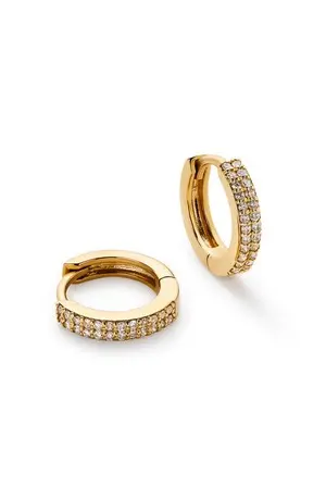 ANA LUISA Diamond Hoop Earrings - Gold