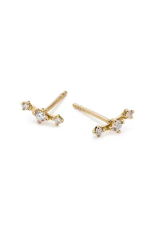 ANA LUISA Triple Diamond Stud Earrings