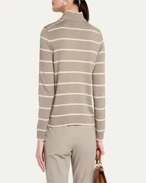 Lafayette 148 New York Striped Knit Jacket
