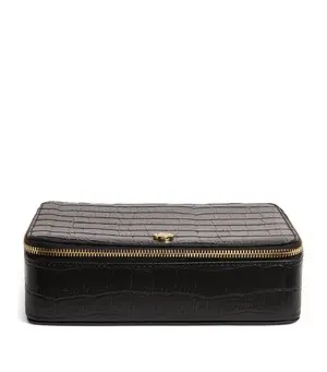 Harrods Large Leather Trinket Box - Black