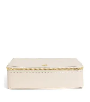 Harrods Large Pebbled Leather Trinket Box - Ivory